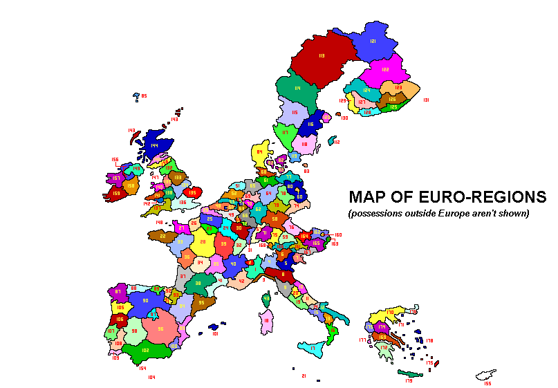 Map and Table of Euro